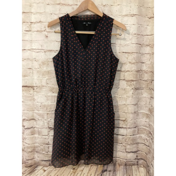 Dresses | Broadway Broome Dress Womens 2 Silk A Line Black Red Polka ...